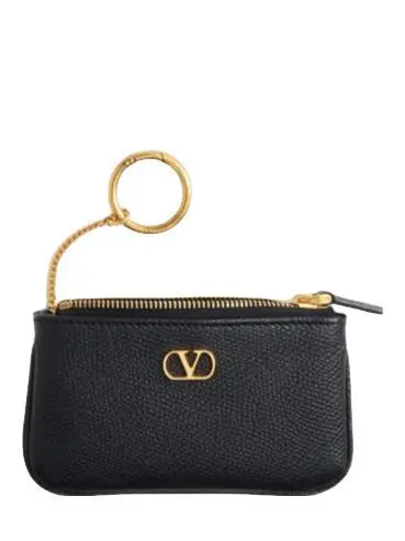 Valentino Garavani Vlogo Signature Keyring Pouch - Black
