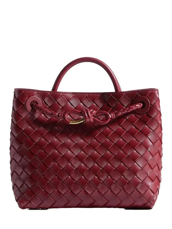 Bottega Veneta Small Andiamo Top Handle Bag - Lava Red