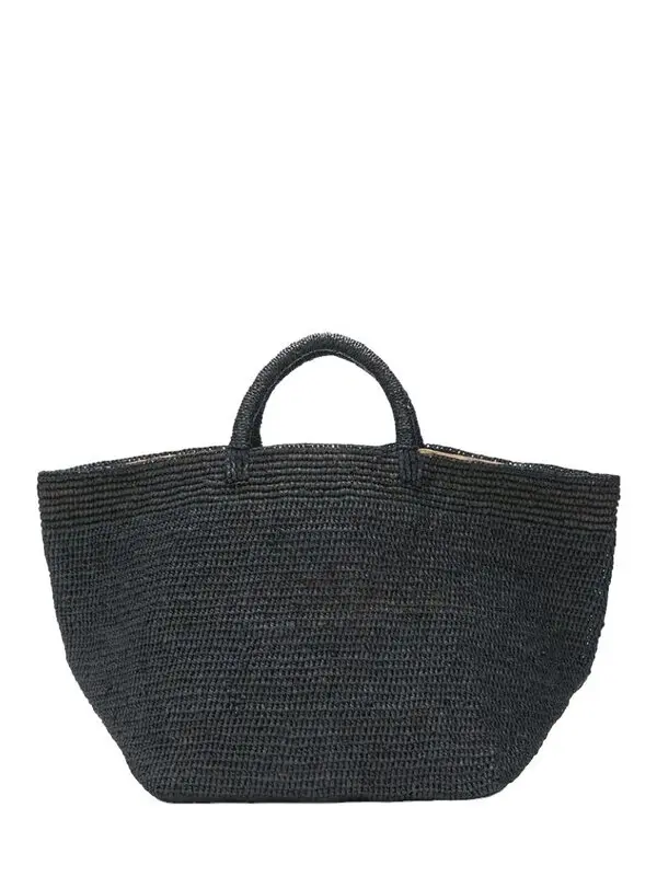IBELIV Vanilla Woven Top Handle Bag - Black