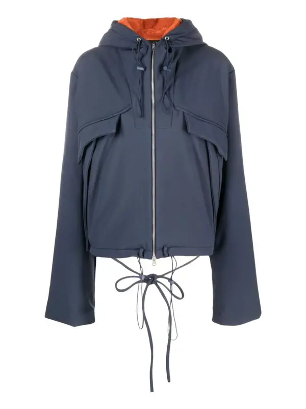 Ottolinger Drawstring Hem Hooded Jacket - Navy Blue