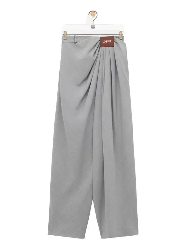Loewe Draped Loose Fit Trousers - Grey