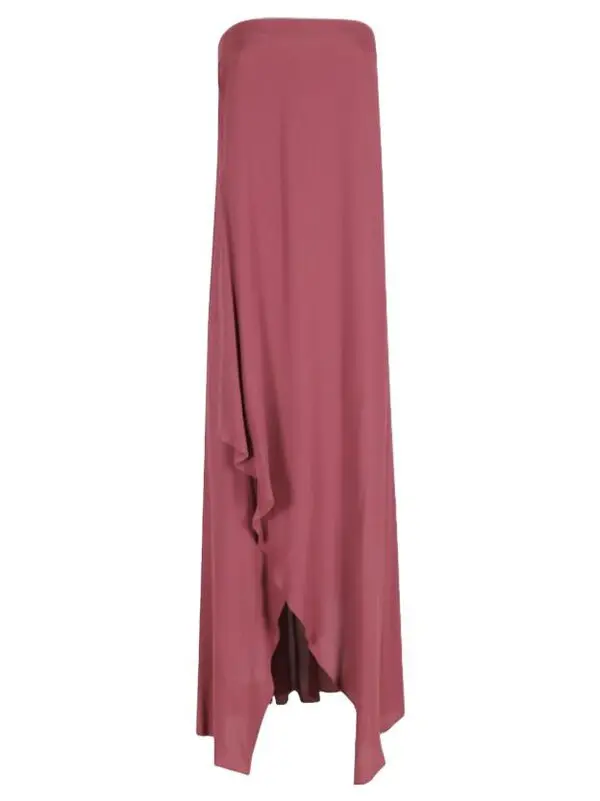 SEMICOUTURE Asymmetrical Draped Dress - Pink