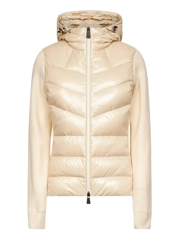 Moncler Zip-up Hooded Jacket - Ivory