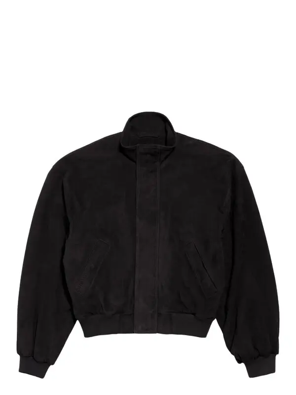 Balenciaga Stand Collar Zip-up Jacket - Black