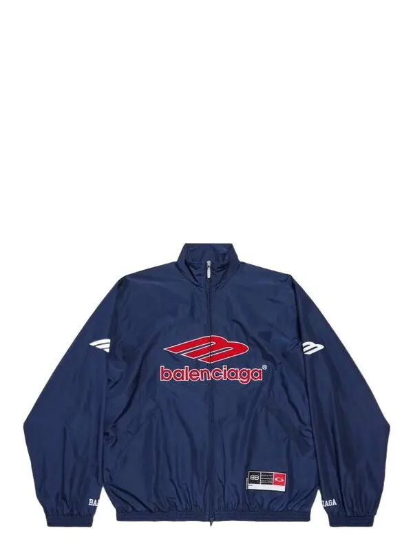 Balenciaga 3b Football Tracksuit Jacket - Deep Navy Blue