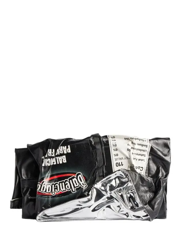 Balenciaga Chips Clutch Bag - Black