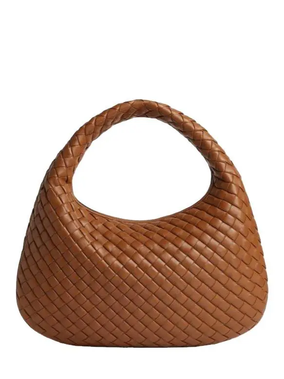 Bottega Veneta Small Veneta Intrecciato Hobo Bag - Amber