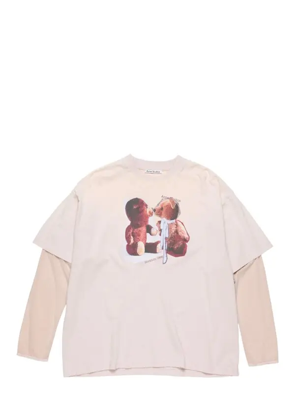 Acne Studios Layered Printed T-shirt - Purple Pink