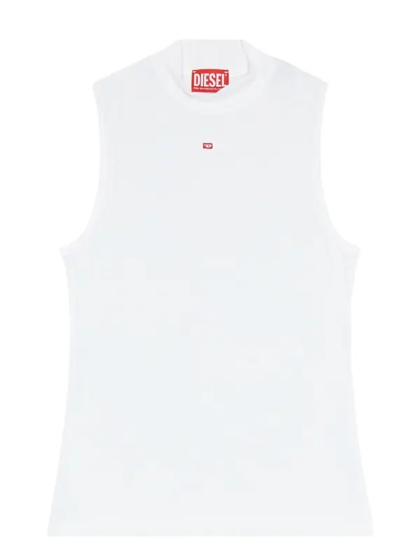 DIESEL® Mock Neck Ribbed Tank Top - No