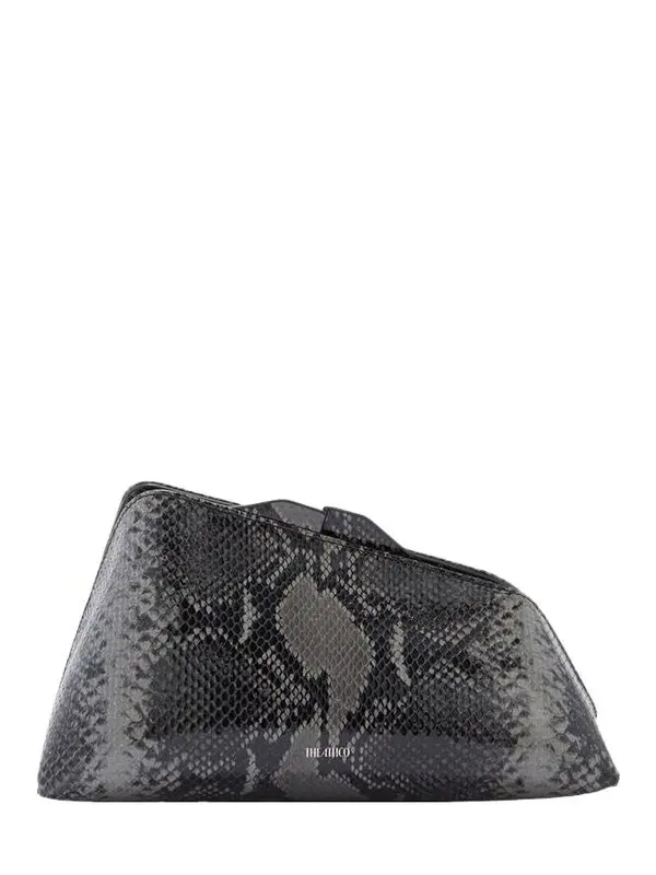 Attico The 8:30 Pm Oversized Clutch Bag - Black And Gray