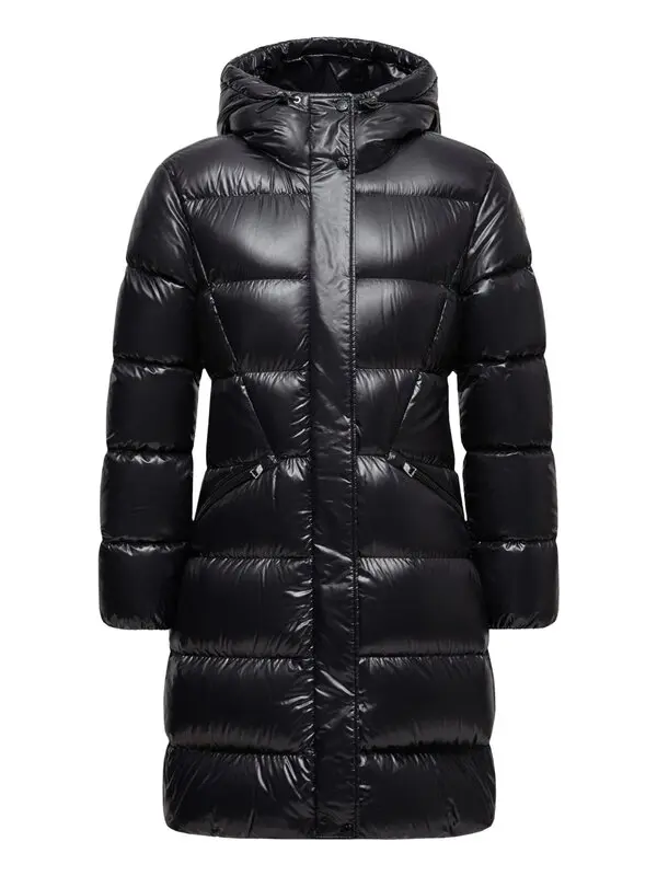 Moncler Bellevue Hooded Long Down Jacket - Black