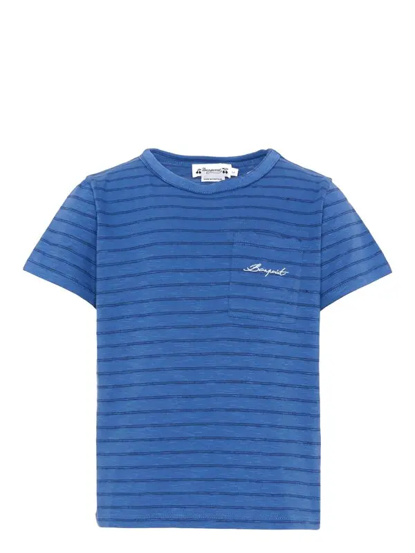 Bonpoint Striped Crewneck T-shirt - Blue
