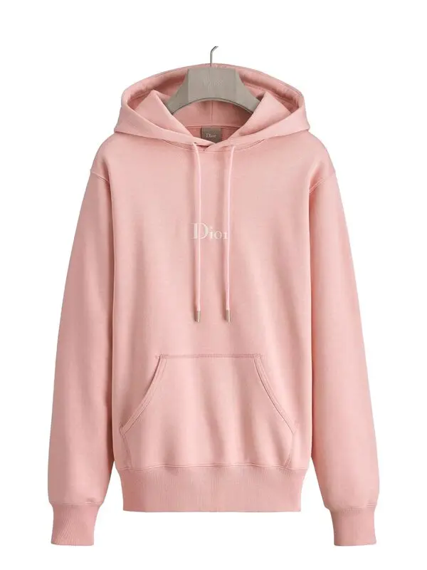 Dior Embroidered Hooded Sweatshirt - Pink