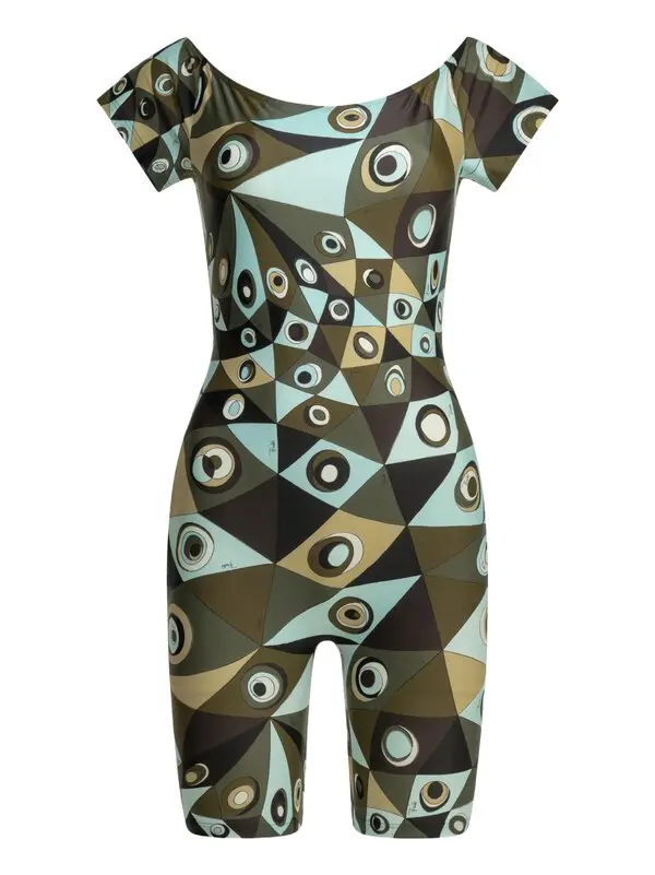 Emilio Pucci Occhi Off-shoulder Jumpsuit - Green