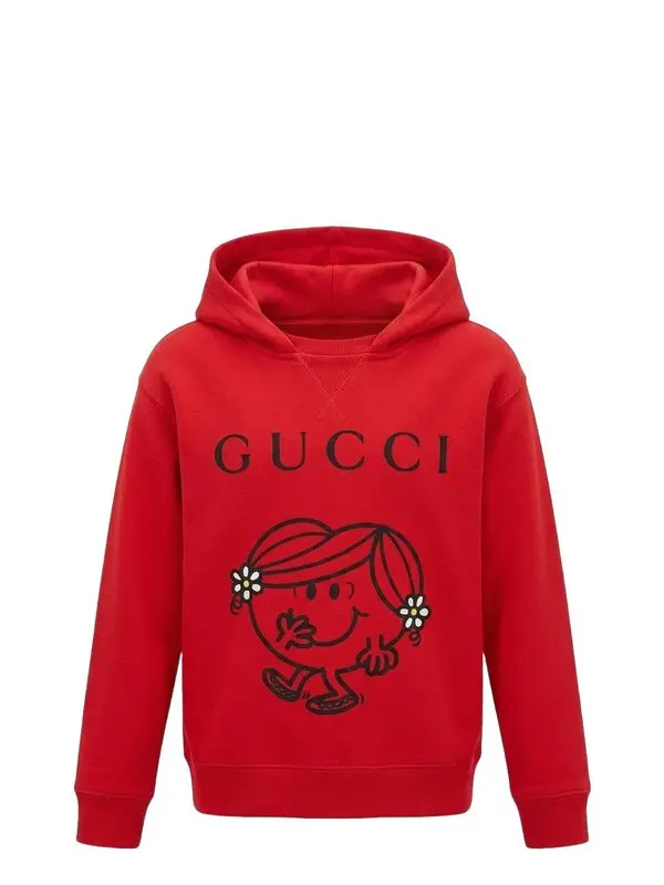Gucci Little Miss" Graphic Hoodie - Red