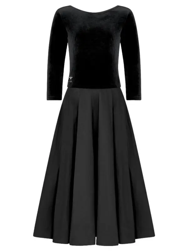 Dior Long-sleeved Dress With Embroidered Bee Motif - Black