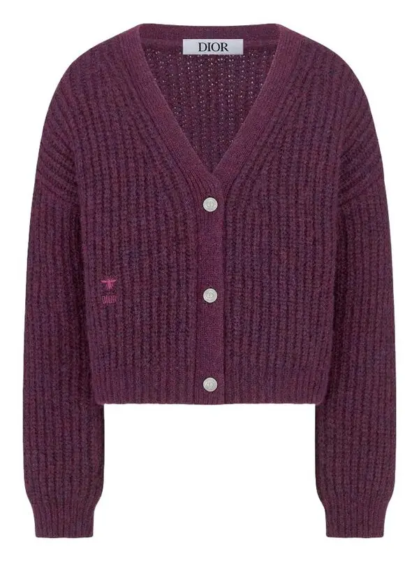 Dior Long-sleeved Cardigan - Red