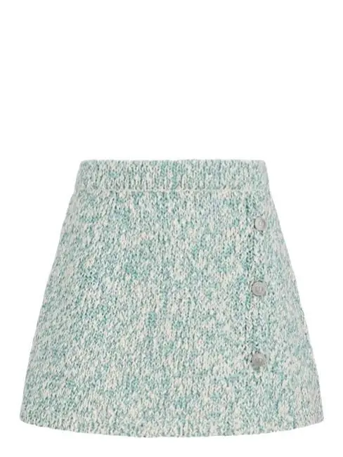 Dior A-line Skirt - Ivory/turquoise