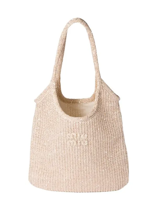 Miu Miu Sequined Mesh Tote Bag - Pink