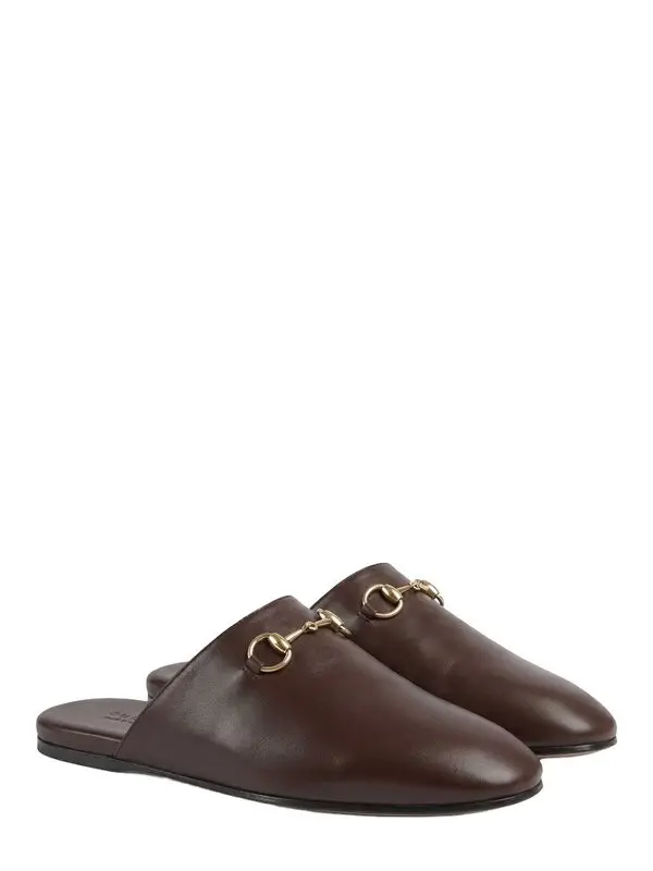 Gucci Horsebit Mules - Dark Brown