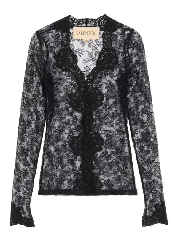 Valentino Garavani Lace Cardigan - Black