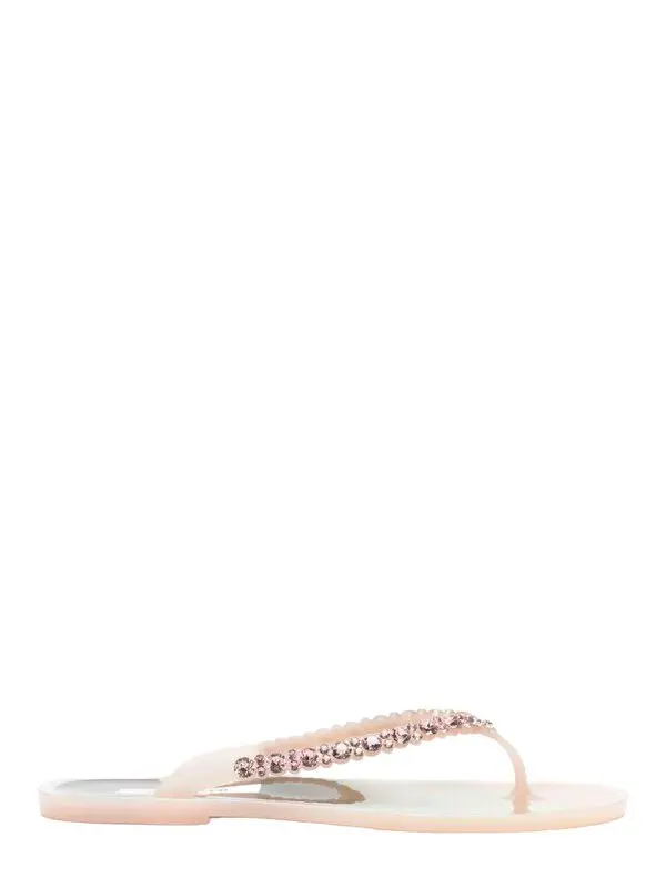 Menghi Crystal Embellished Sandals - Pink