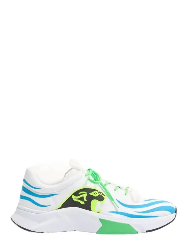 Valentino Garavani Panther Blaze Low-top Trainers - White/light Blue