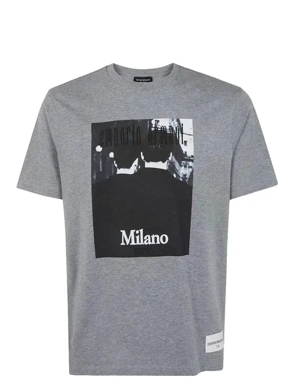 Emporio Armani Icon Photo-print T-shirt - Grey