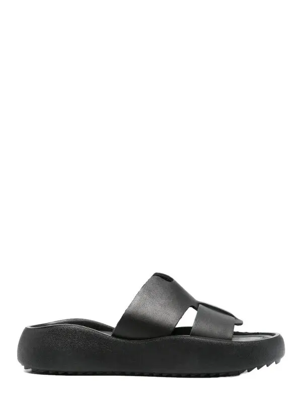 SERGIO MORETTI FIRENZE Cut-out Platform Sandals - Black