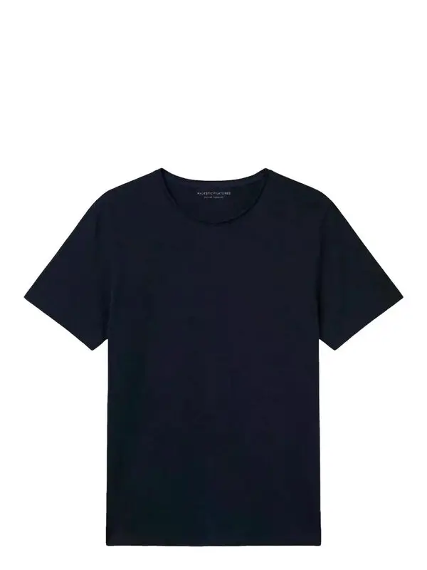 Majestic Filatures Raw-edge Cotton T-shirt - Blue