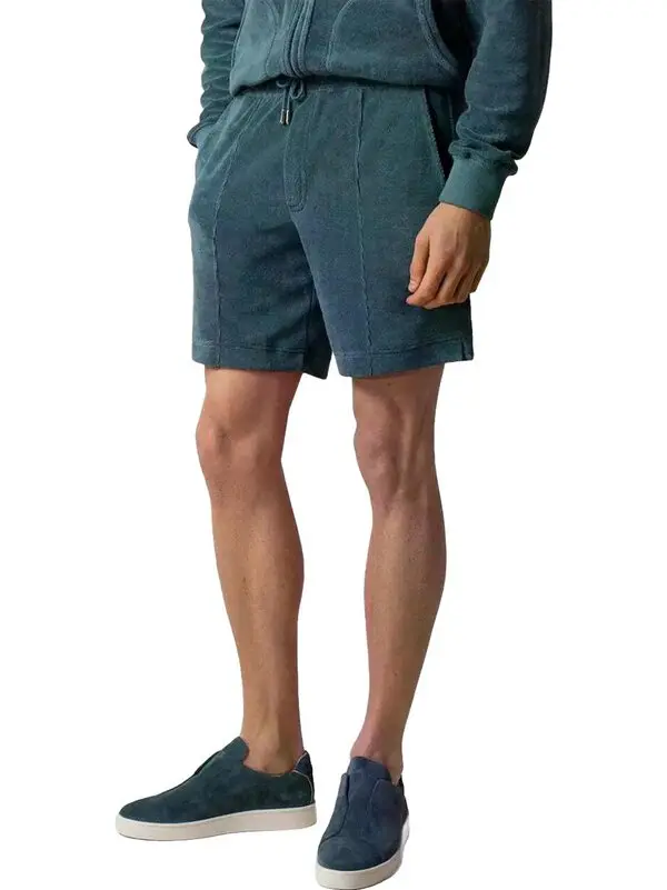 AURELIEN Leisure Drawstring Shorts - Blue