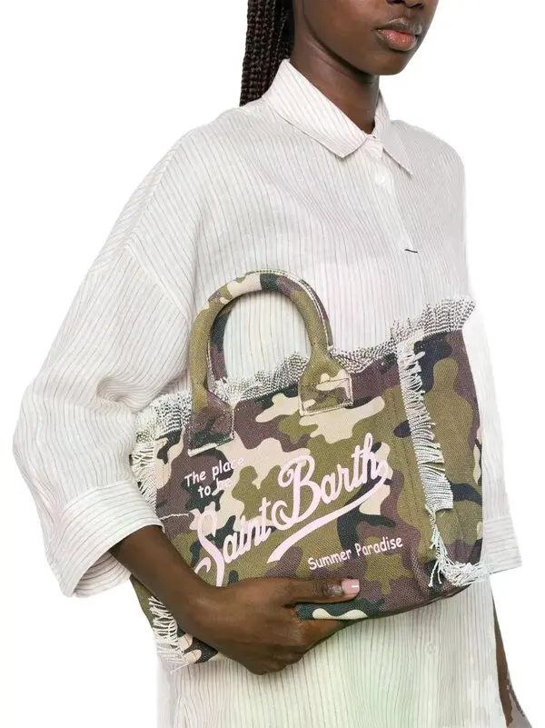 MC2 SAINT BARTH Colette Camouflage Print Tote Bag - Green
