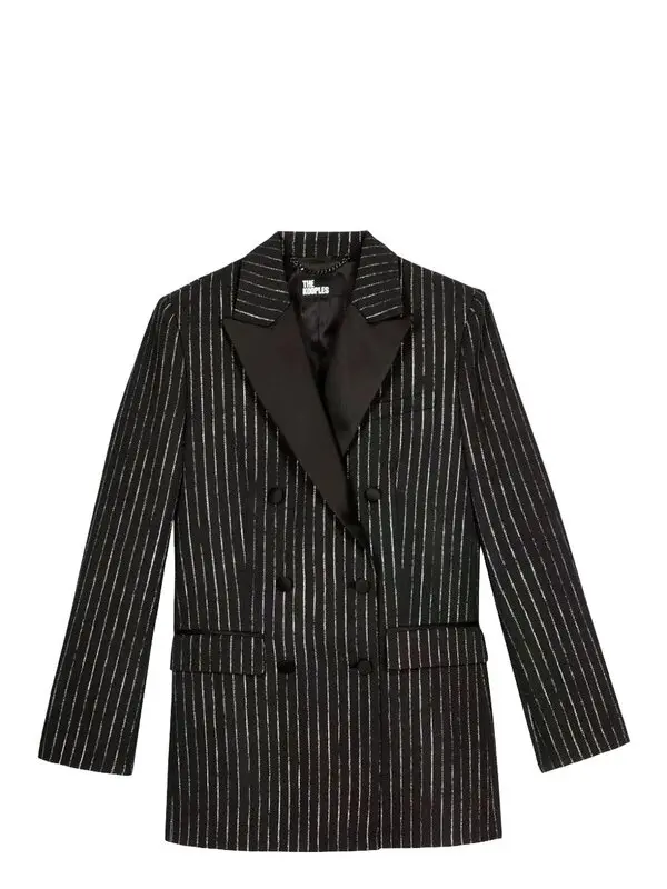 The Kooples Pinstripe Double-breasted Jacket - Black