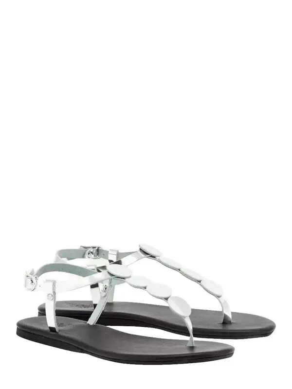 ANCIENT GREEK SANDALS Ilida Flat Sandals - Silver