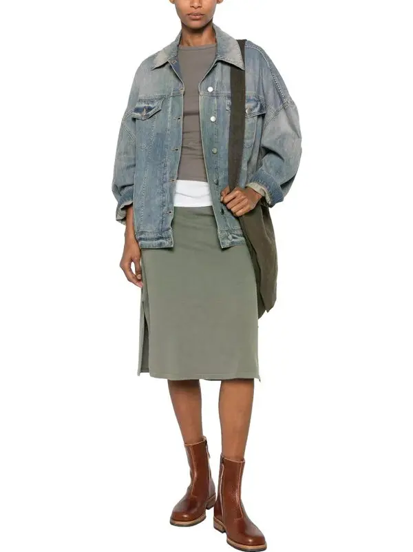 CIRCUS HOTEL Faded Effect Denim Jacket - Blue