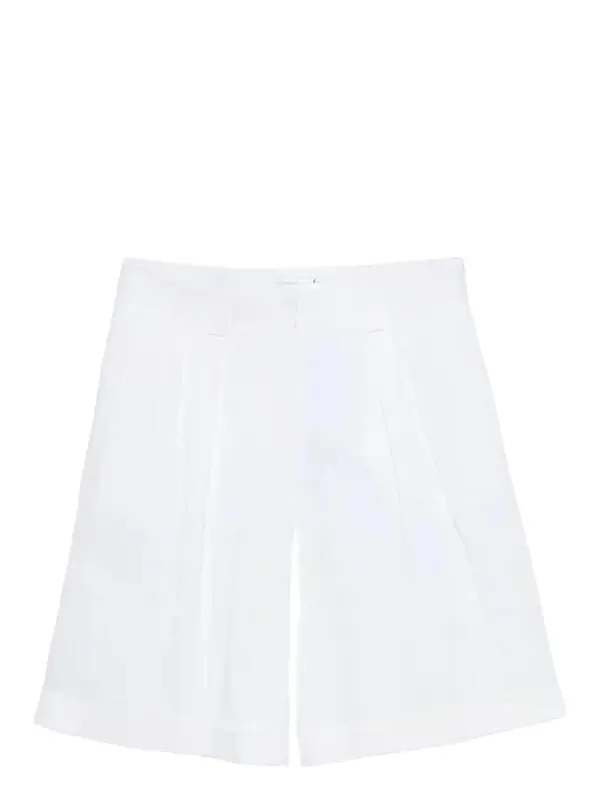 CENERE GB Pleated Turn-up Shorts - White