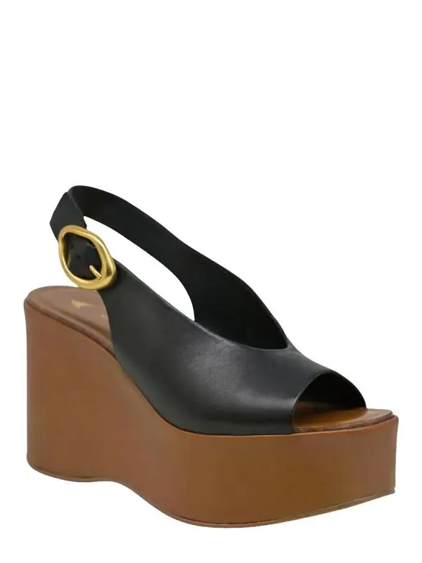 ANDREA CARRANO Wedge Sandals - Black