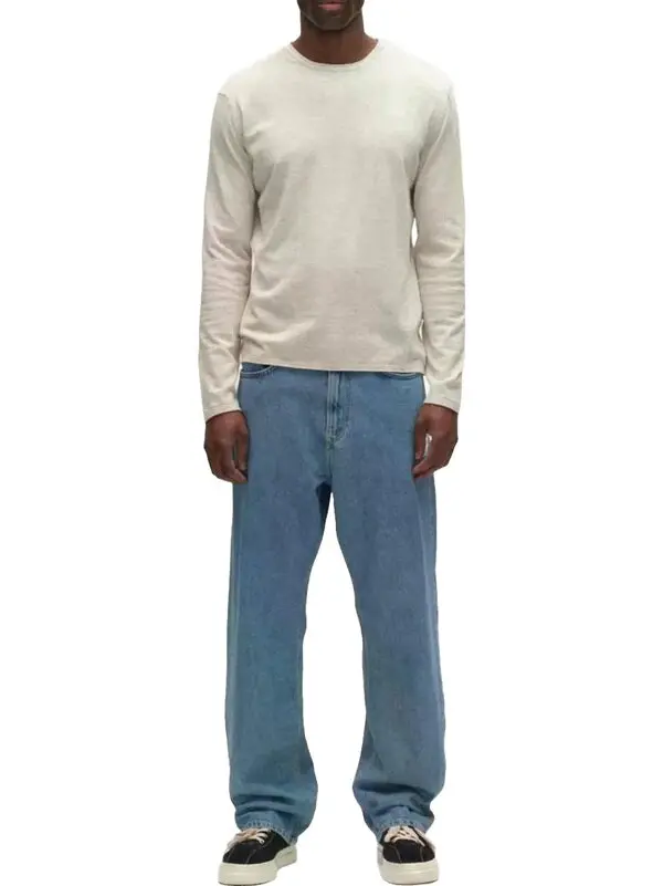 GABBA Crew Neck Long Sleeve Sweater - Neutrals