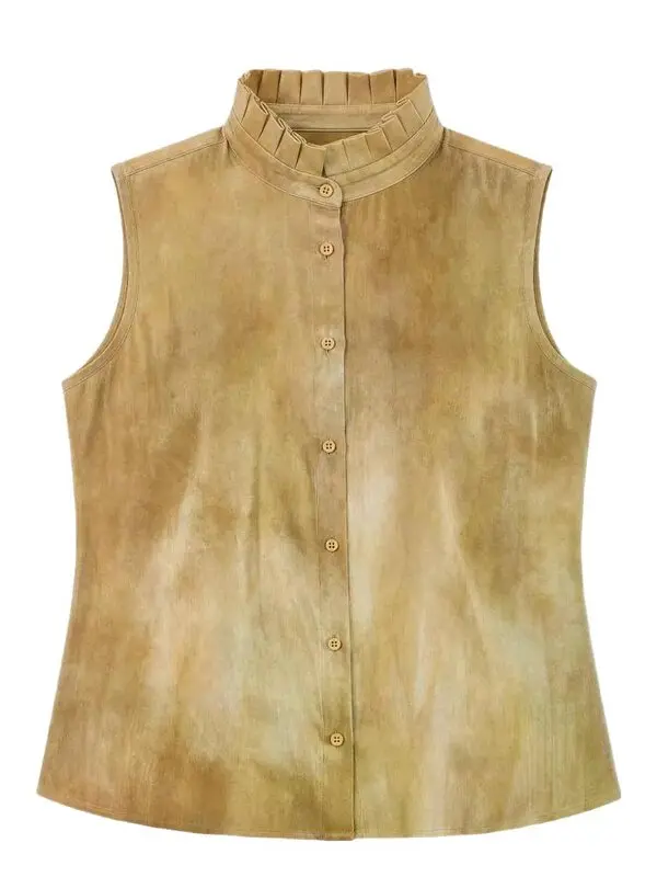 UMA WANG Tina Ruffled-collar Top - Yellow