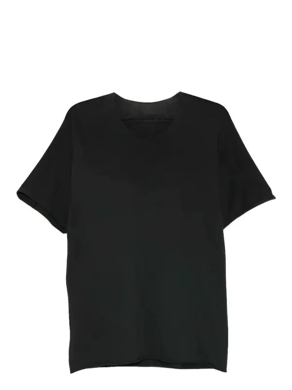 LABEL UNDER CONSTRUCTION Cotton Sweater With Short Sleeves - Black