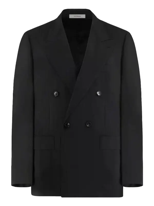 UMIT BENAN Richard Double-breasted Blazer - Black