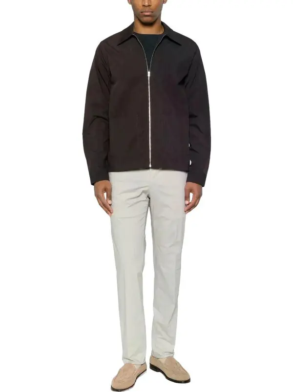 Incotex Light Gray Belt Loops Trousers - Grey