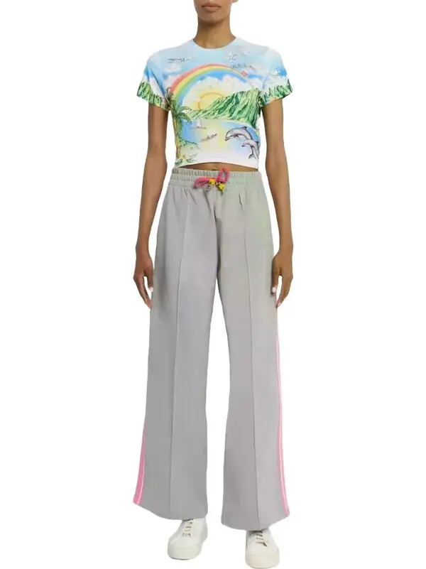 Casablanca Cropped T-shirt - Blue