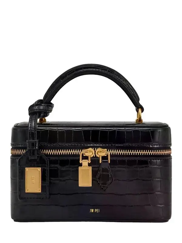 Jw Pei Cleo Crocodile-effect Tote Bag - Black