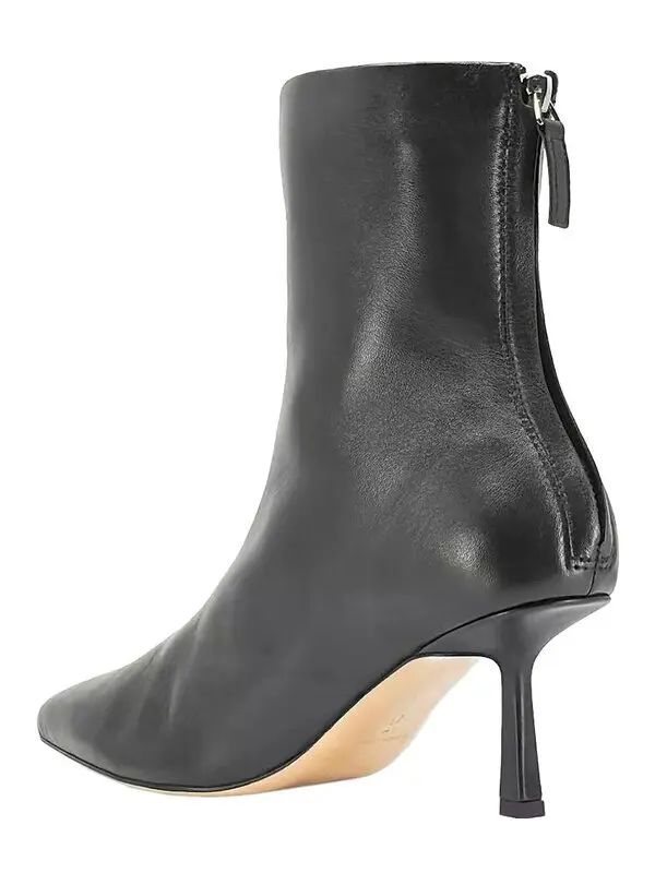 Studio Amelia Petra Leather Ankle Boots - Black