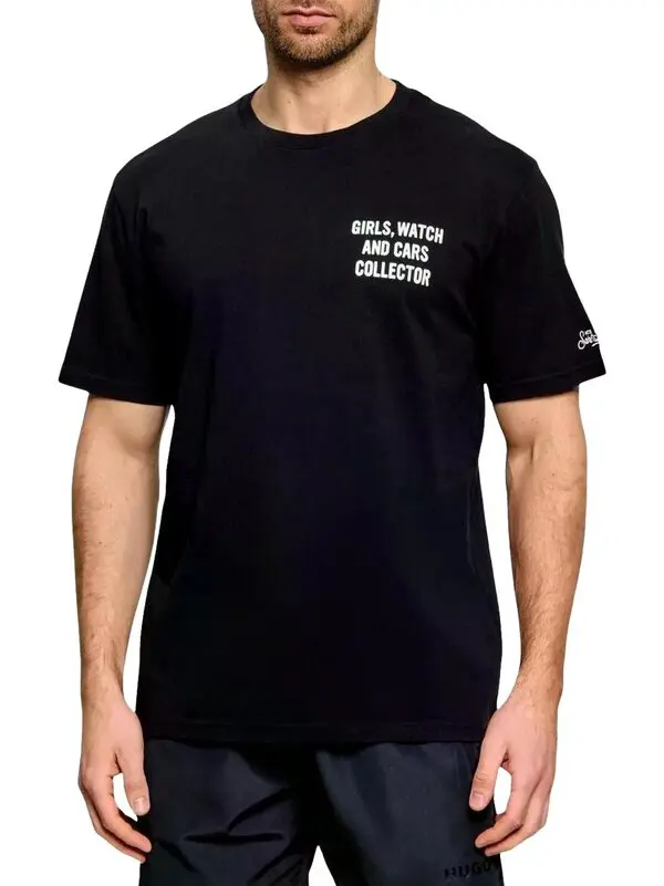 MC2 SAINT BARTH Slogan-print T-shirt - Black