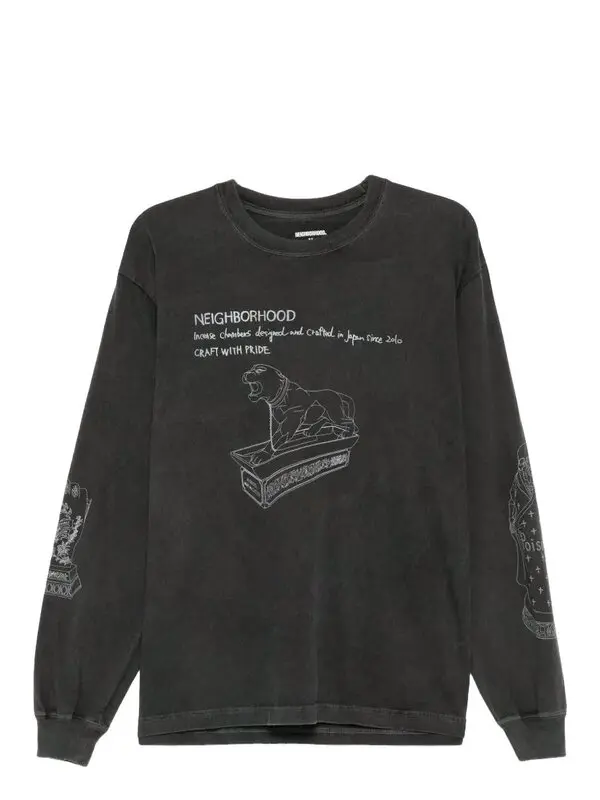 NEIGHBORHOOD Graphic-print Long-sleeve T-shirt - Grey