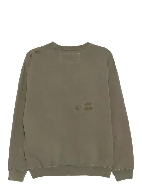 NEIGHBORHOOD Distressed Graphic-print Sweater - Green