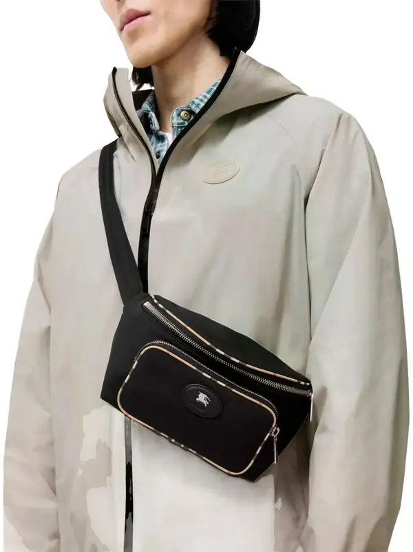 Burberry Check Trim Belt Bag - Black
