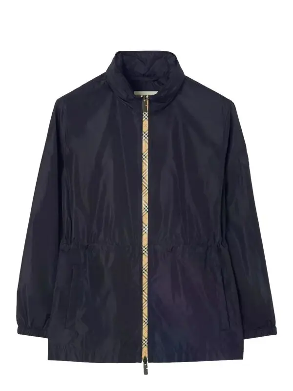 Burberry Checker-tape Nylon Short Parka - Blue
